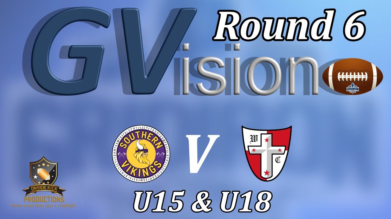 Gridiron Victoria Juniors Round 6 - Southern Vikings V Western ...