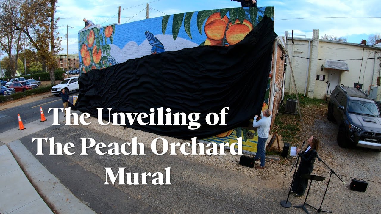 The Peach Orchard Mural Unveiling - YouTube