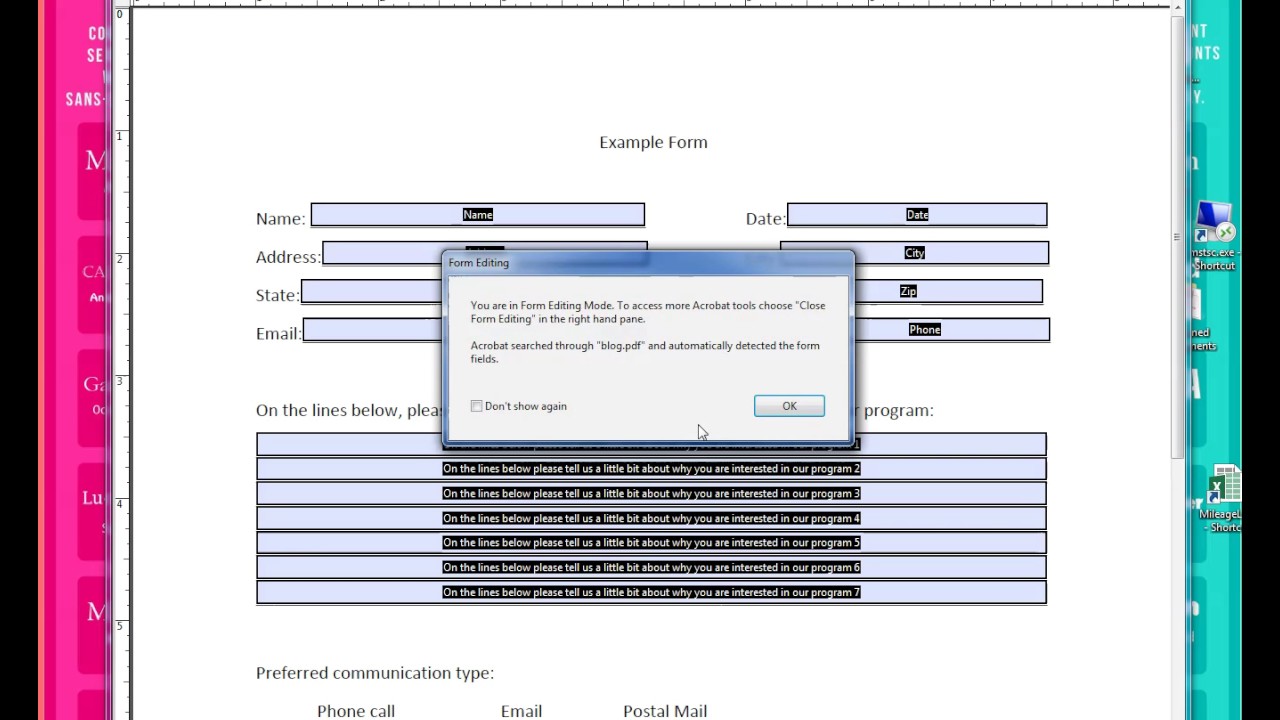 How Adobe Acrobat Easily Creates Editable Digital Forms Part I - YouTube