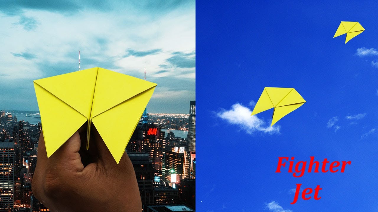 How To Make a Jet Fighter Paper Airplane - Easy Paper Jet Plane - YouTube