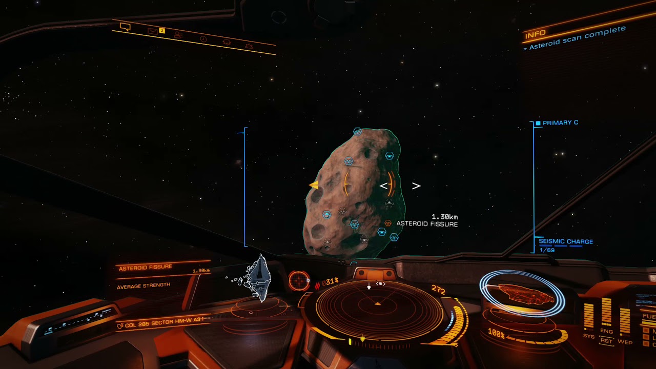 Elite Dangerous - Mapped Belt Core Mining - YouTube