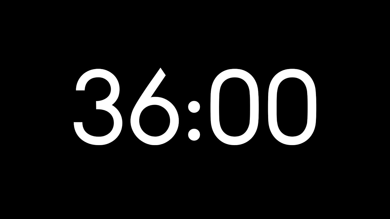36 Minute Countdown Timer | 36분 카운트다운 타이머 | 36分钟倒计时计时器 | 36分カウントダウンタイマー - YouTube