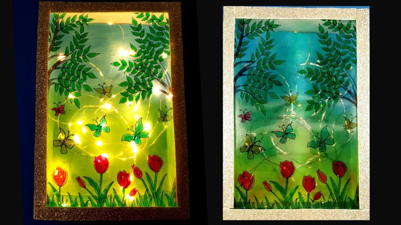 DIY Fairy Garden light box / Biscuit box recycling - YouTube