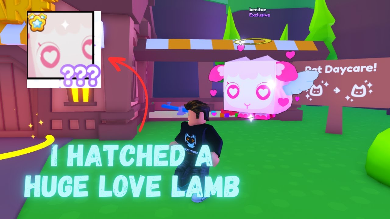 * I HATCHED A HUGE LOVE LAMB * Pet Simulator X - YouTube