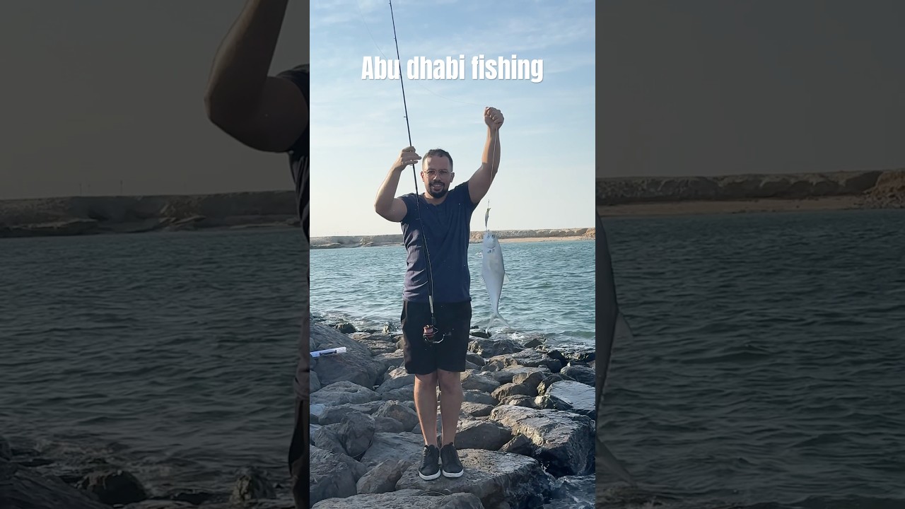 Fishing with casting techniques. Lemon lure . Big queen fish in Abu ...