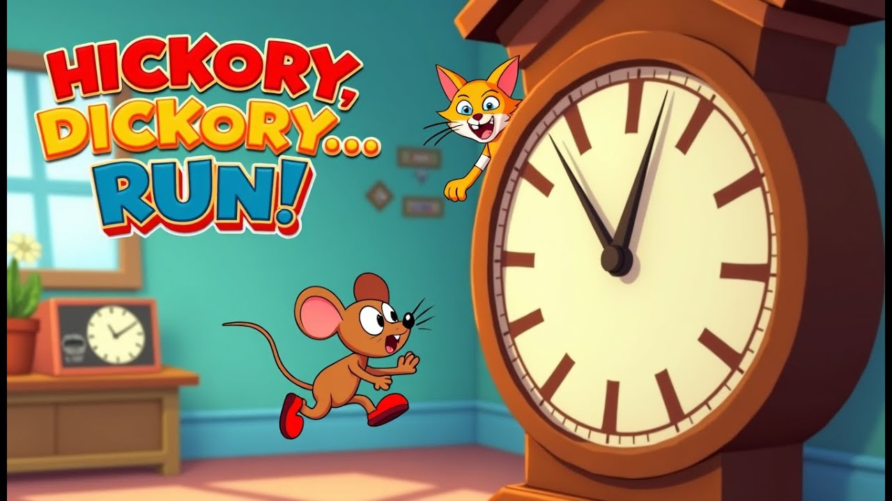 Hickory Dickory Dock, Goes the Clock The Mouse Ran Up and Gave It a ...