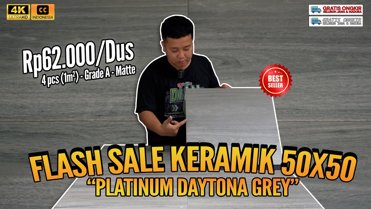FLASH SALE‼‼ KERAMIK CUMA Rp62.000/DUS. PLATINUM DAYTONA GREY, MOTIF ...