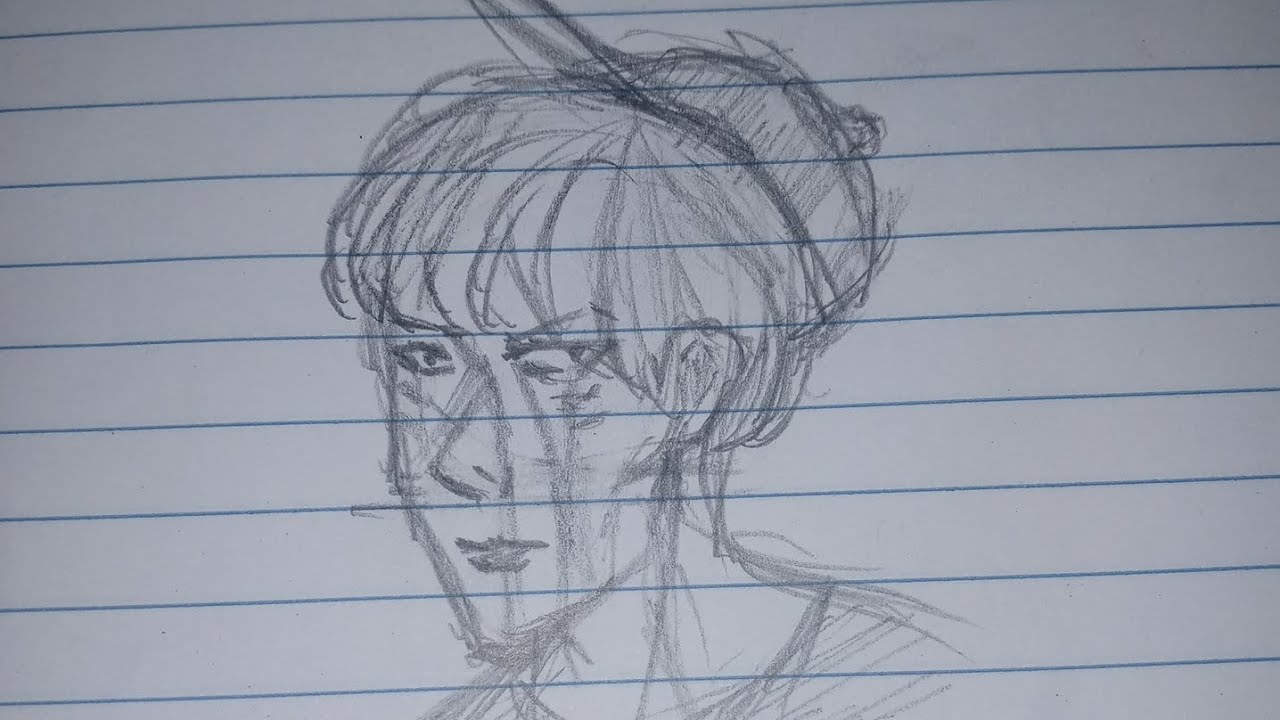 How to draw 3/4 quarter view face Step by Step - YouTube