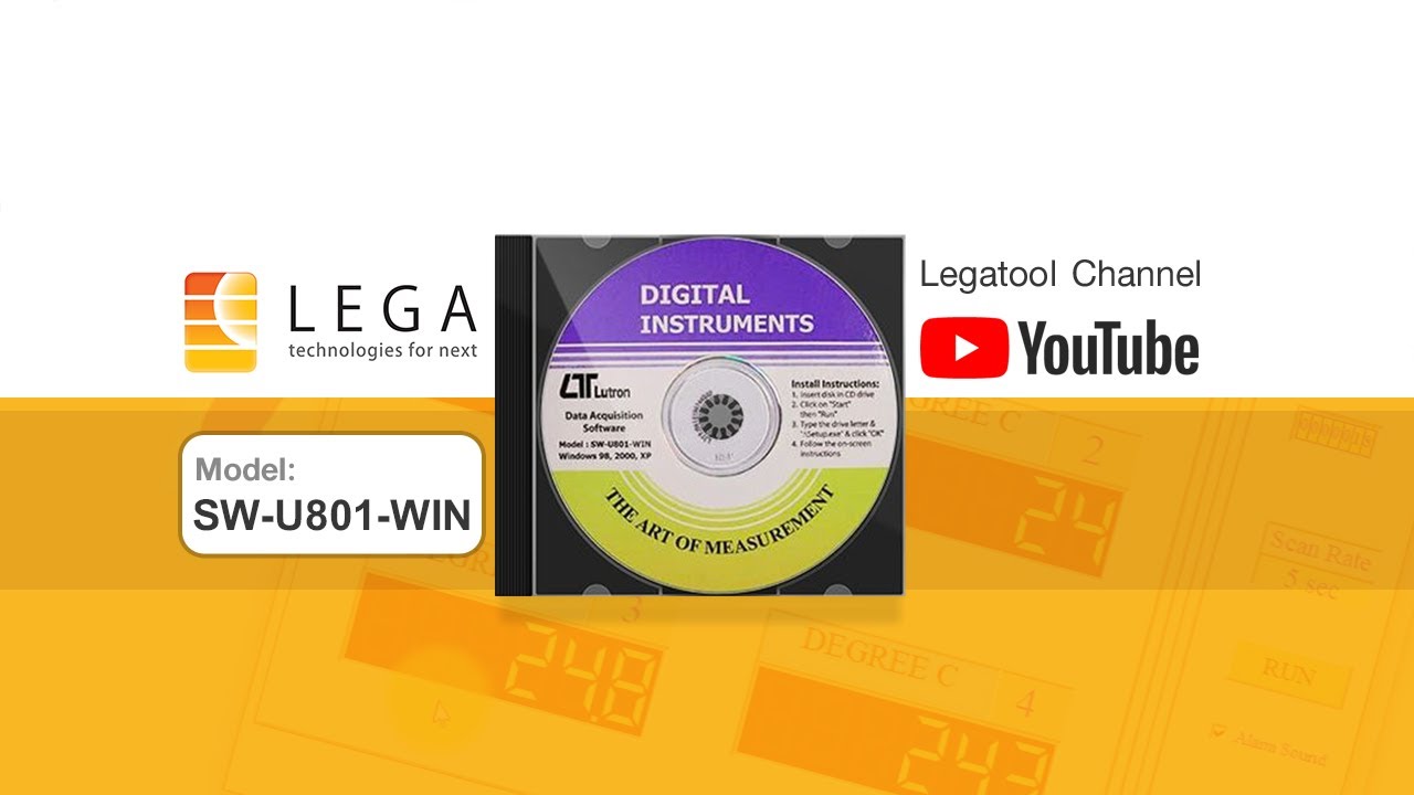 Lutron SW-U801-WIN | โปรแกรม Data Acquisition Software - YouTube