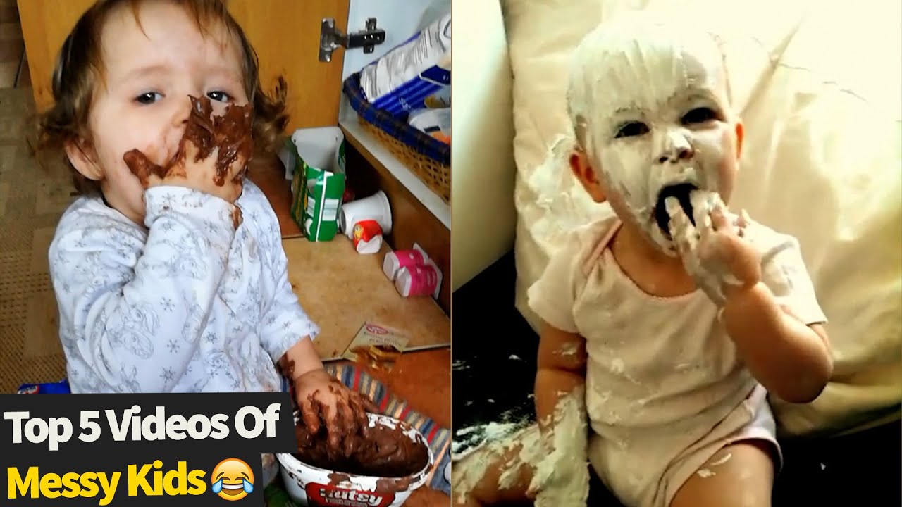 Top 5 Messy Kids! These kids caught being up to no good! 😂 - YouTube