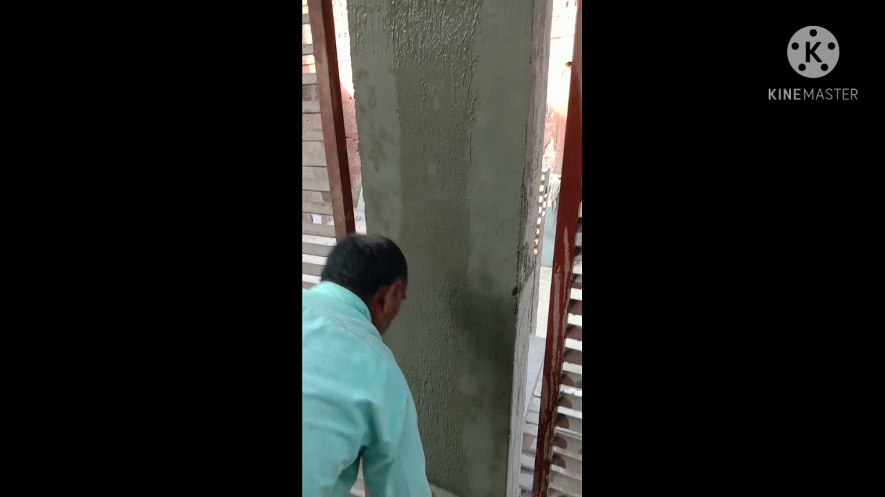 Thin Cement Slurry Plaster as Paint Coating - with Brush Finish ...