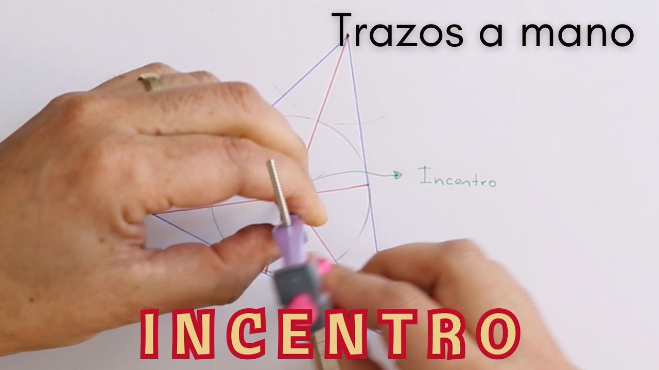 Incentro de un triángulo. Cómo ubicarlo con regla y compás. Bisectrices ...
