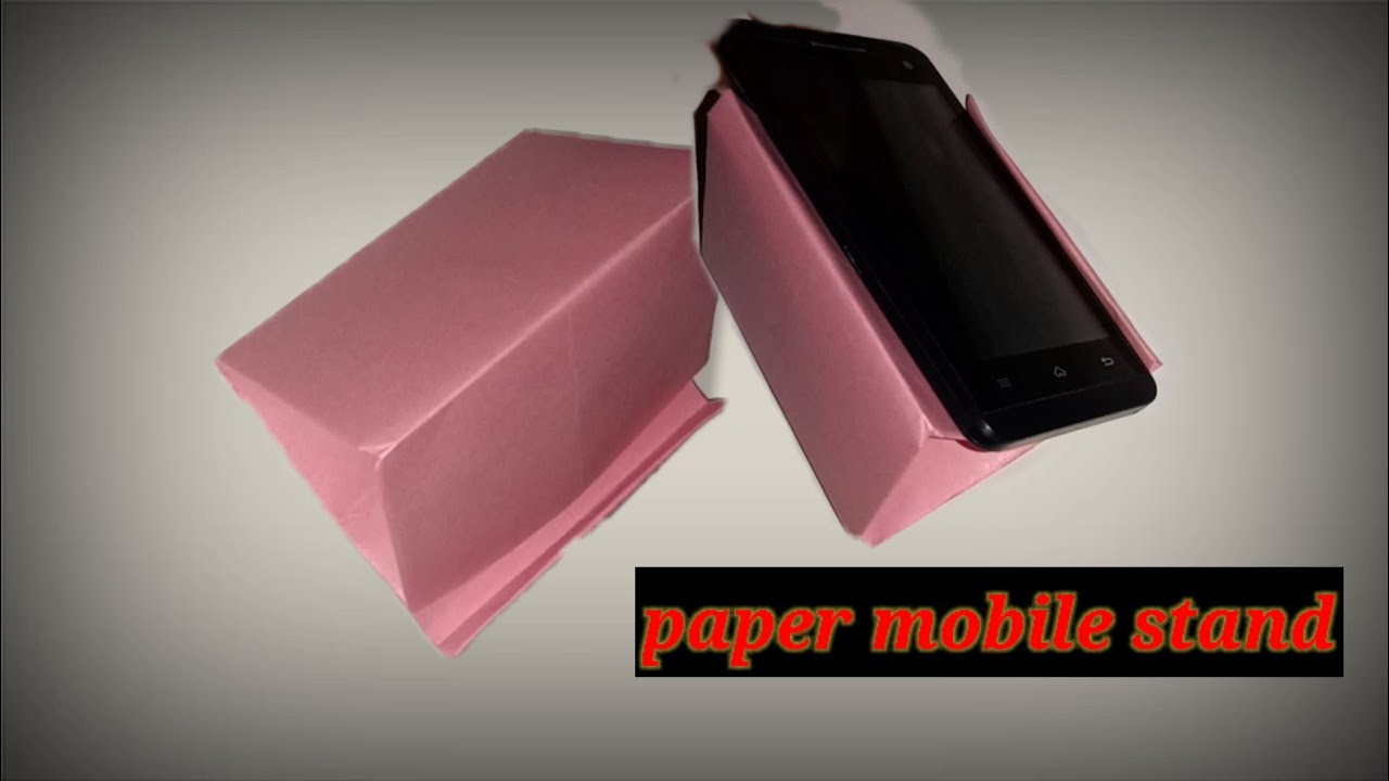 How to make paper mobile stand - YouTube