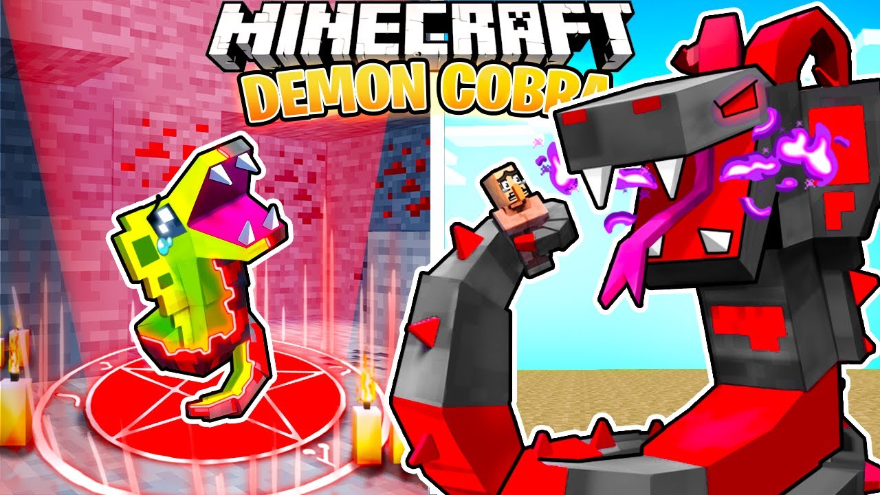 I Survived 100 Days as a DEMON COBRA in HARDCORE Minecraft! - YouTube