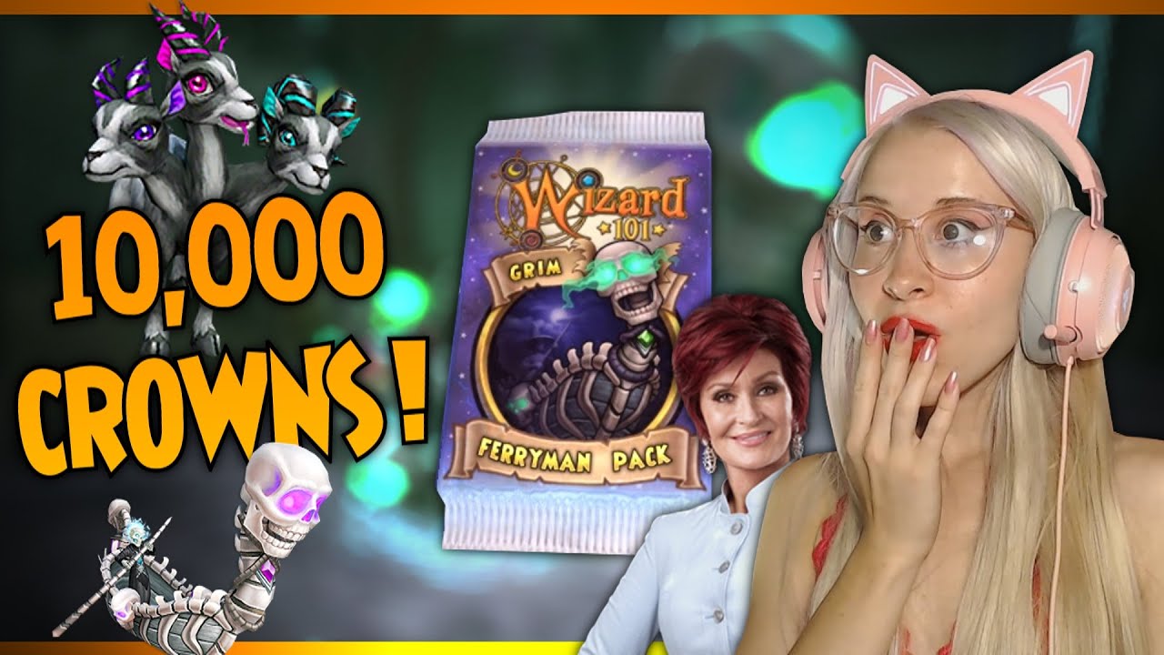🎃 10,000 CROWNS ON GRIM FERRYMAN PACK!! HERE'S WHAT I GOT! | Wizard101 ...