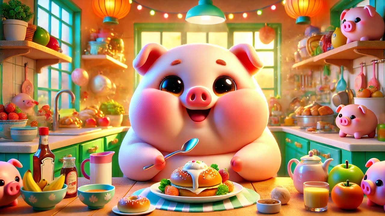 🎵 Piggy Loves to Eat 🐷 | Fun Kids Song & Cute Animation | Nursery ...