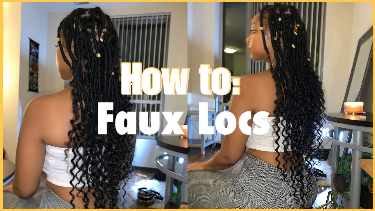 Goddess Faux Locs Tutorial - EASY DIY - YouTube