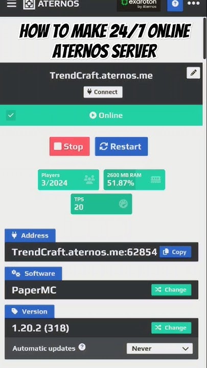 How To Make 24/7 Online aternos Servers In 1 munite |#shorts # ...