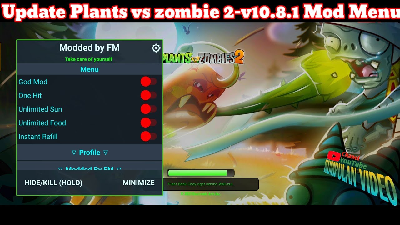 Update Plants vs zombie 2-v10.8.1 Mod Menu - YouTube