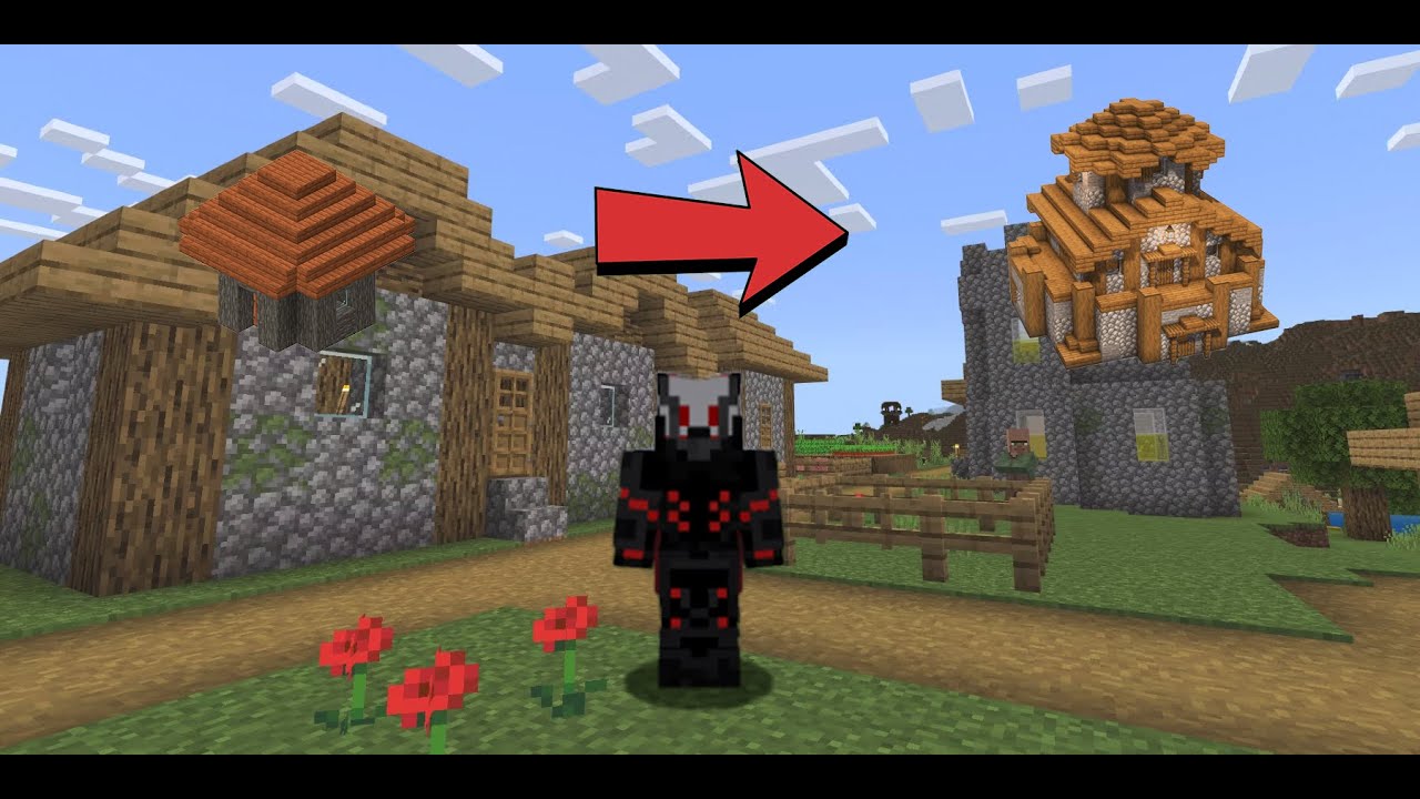 I Turned a normal Minecraft Village into This!!!! Minecraft Survival W ...