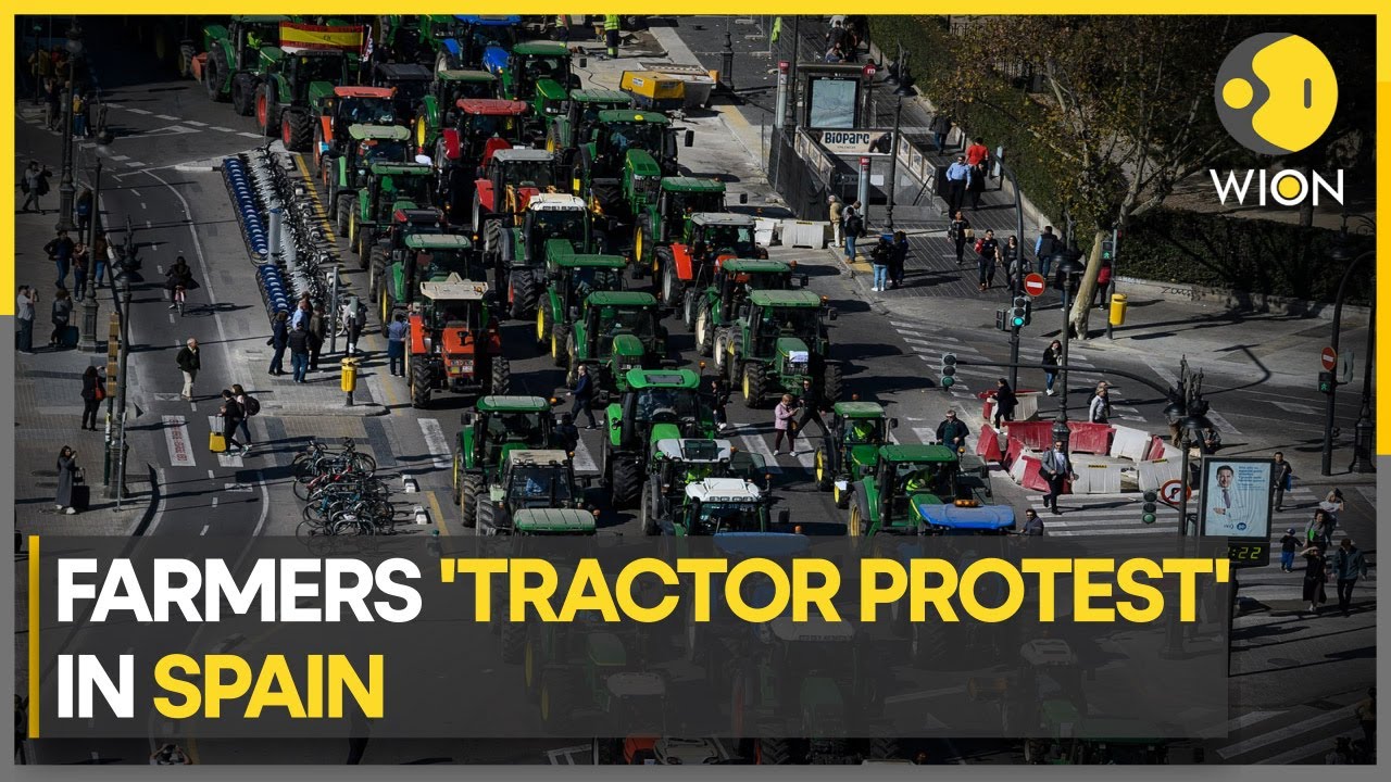 Spanish farmers drive tractors into Madrid to protest against lack of ...