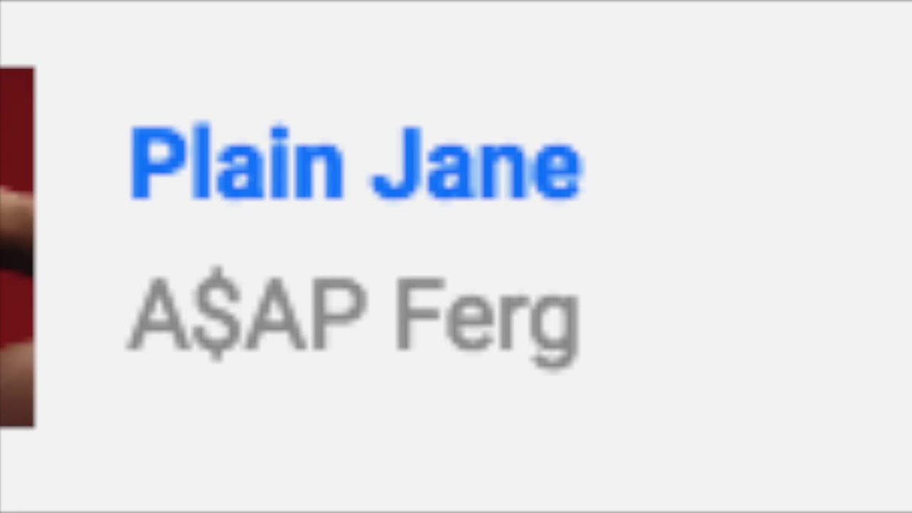Plain Jane A$AP Ferg Offical Song Stems Studio Acapella Instrumental ...
