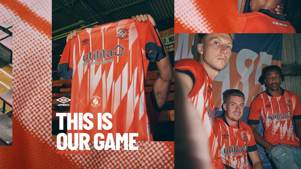 👕 New 2022/23 Luton Town x Umbro home kit revealed! - YouTube