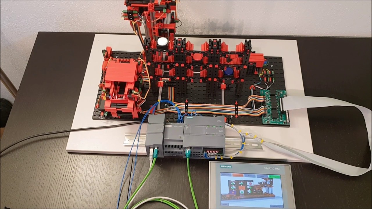 Fischertechnik Industrie Modell Hochregallager mit Siemens Simatic S7 ...