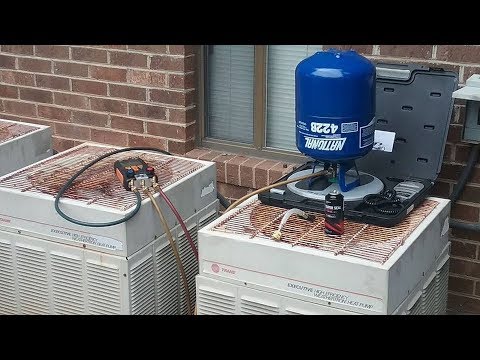 HVAC R22 to R422 retrofit - YouTube