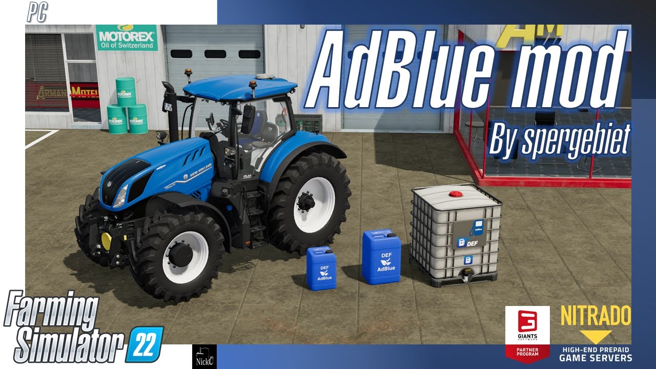 FARMING SIMULATOR 22 - AdBlue mod - aggiunta additivo ai trattori [PC ...