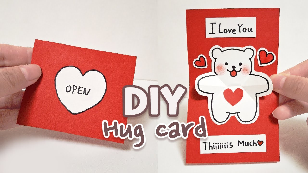 How to make a Pop up Hug Card ️ Easy Handmade Gift Idea - YouTube