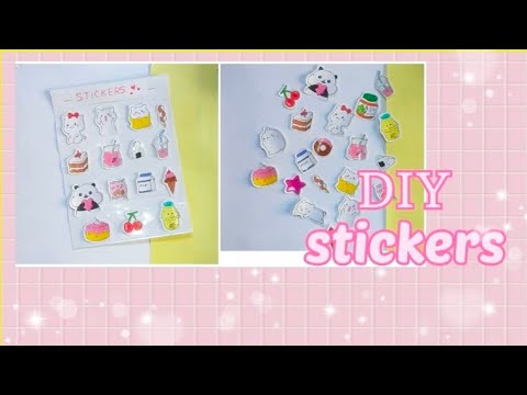 How I make my stickers without glue and double sided tape🌈 - YouTube