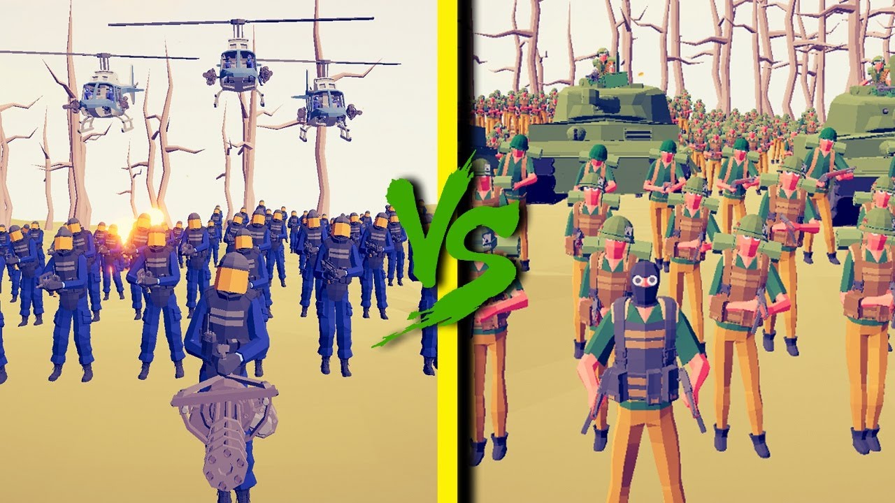 MODERN ARMY vs WW2 ARMY - Totally Accurate Battle Simulator TABS - YouTube