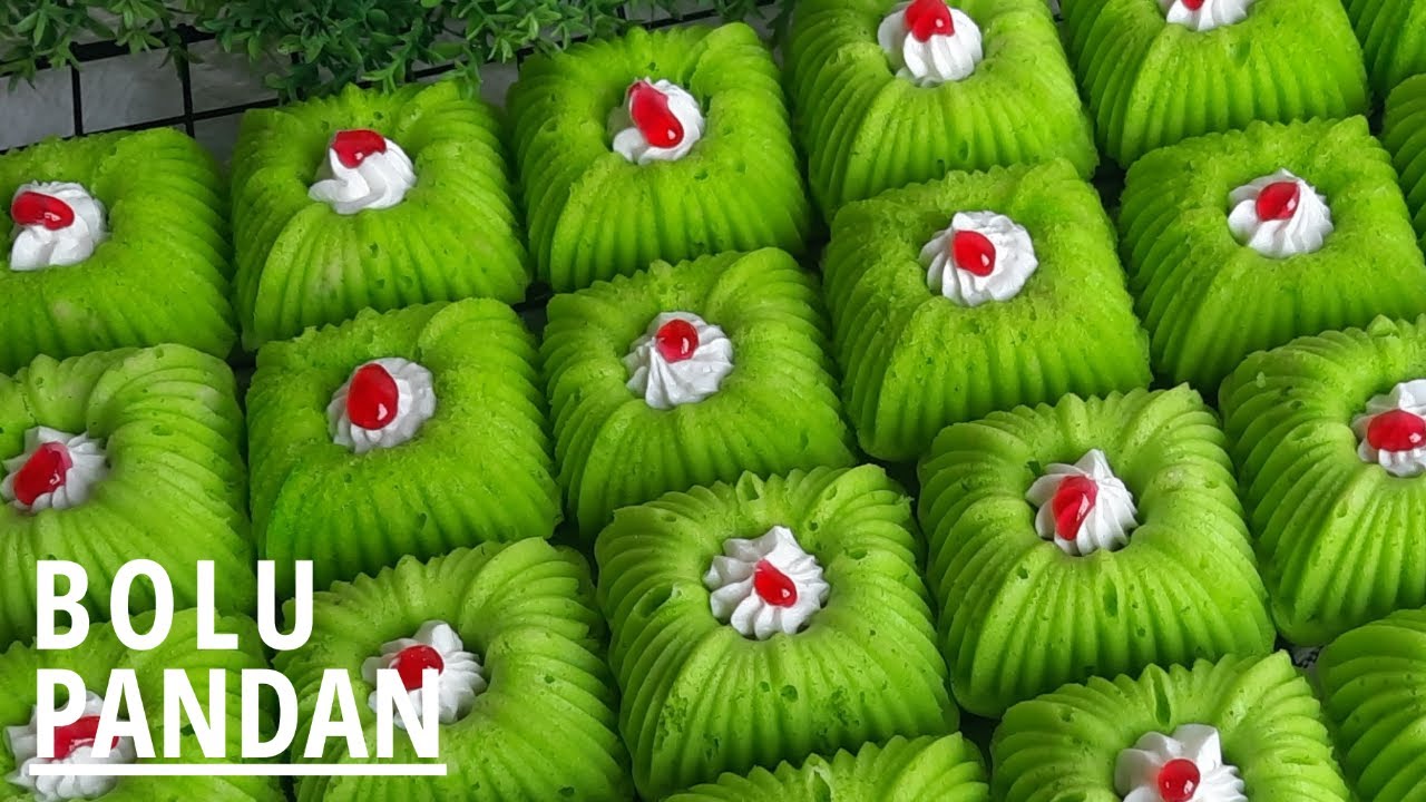 Bolu Pandan Mini 2 Telur Lembut Kempus Kempus - YouTube