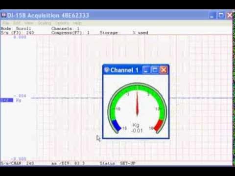 WinDaq Add-on: Angular Gauge Display - YouTube