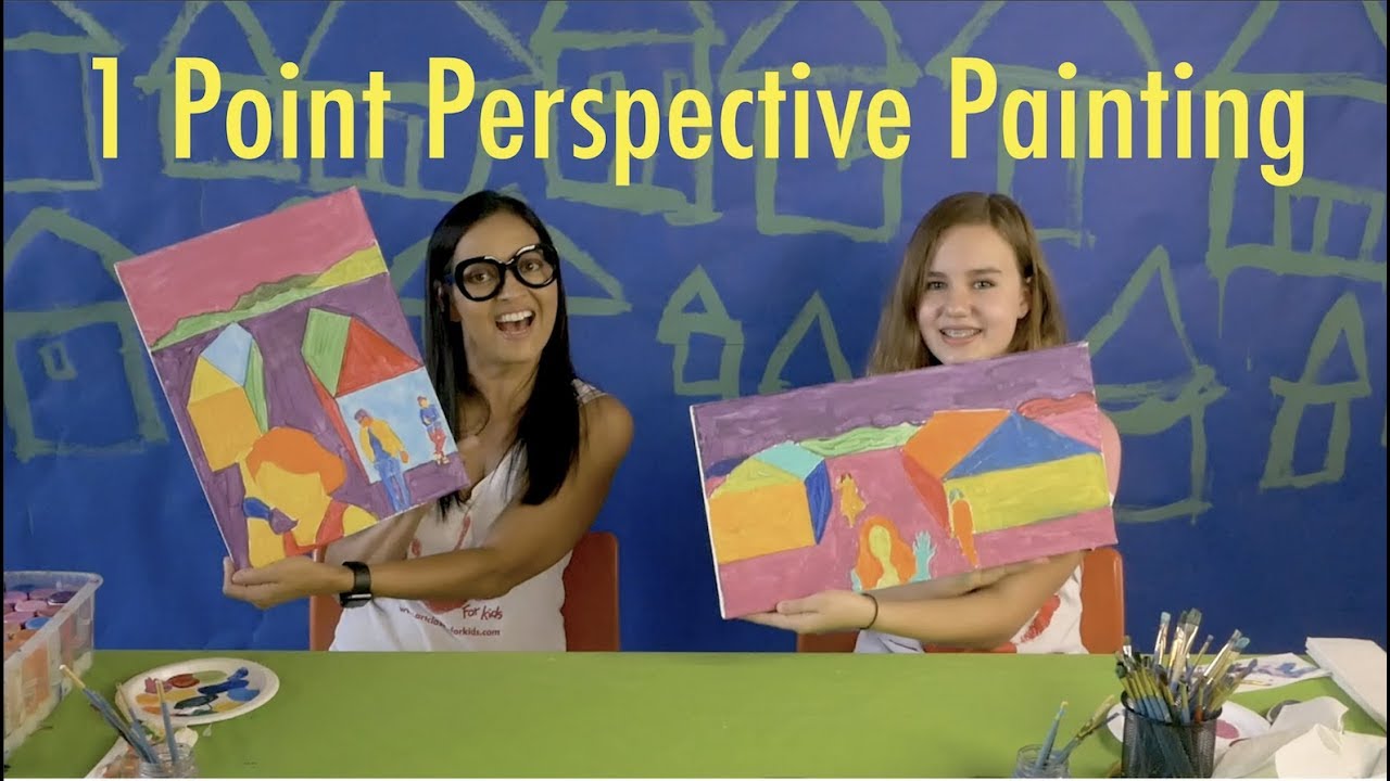 HOW TO PAINT 1 Point Perspective for Kids - YouTube