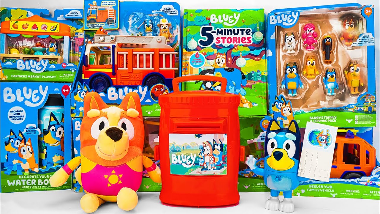 Bluey Toy Collection Unboxing Review ASMR 🐾 Bluey's Post Box 📮 Bluey’s ...