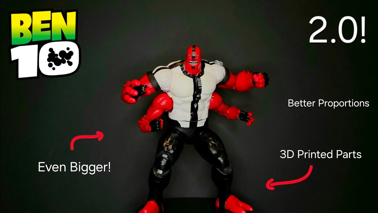 Custom Four Arms Figure 2.0 - Ben 10 Marvel Legends Style - YouTube