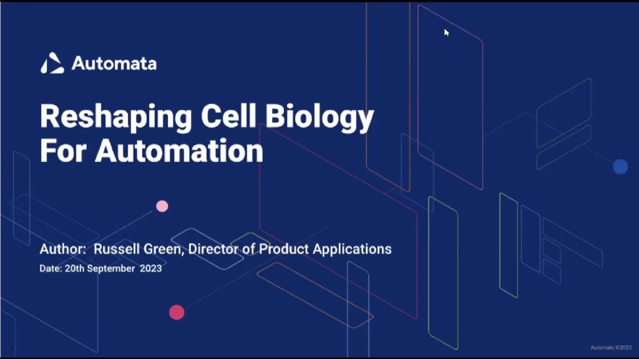 Reshaping Cell Biology Experiments for Automation - YouTube