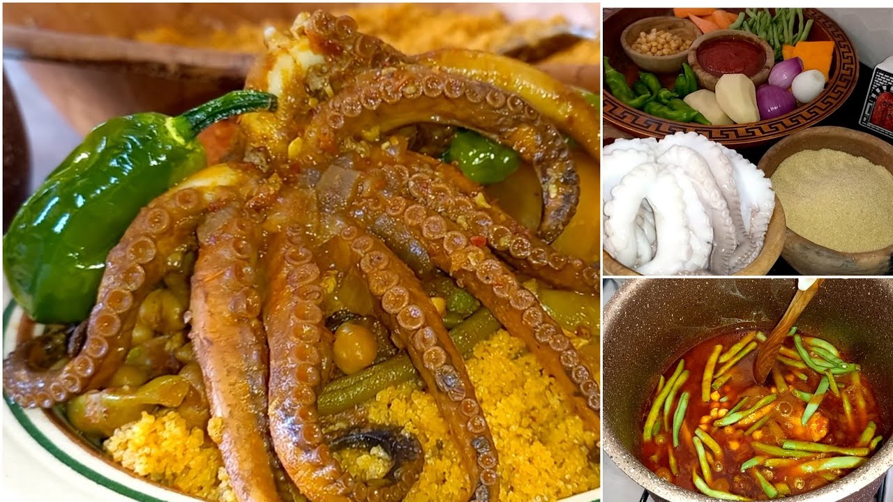 كسكسي بالقرنيط و الخضرة خطوة بخطوة و البنة عالمية/couscous tunisien au ...