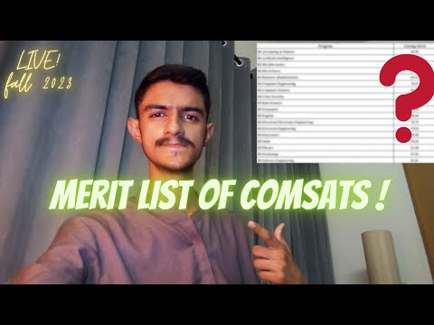 Merit List Of Comsats University Islamabad || Comsats University - YouTube