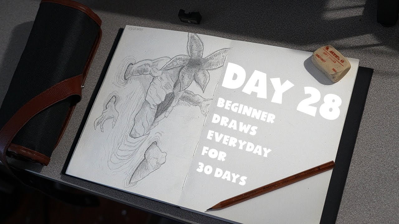 BEGINNER DRAWS EVERYDAY FOR 30 DAYS | DAY 28 - YouTube