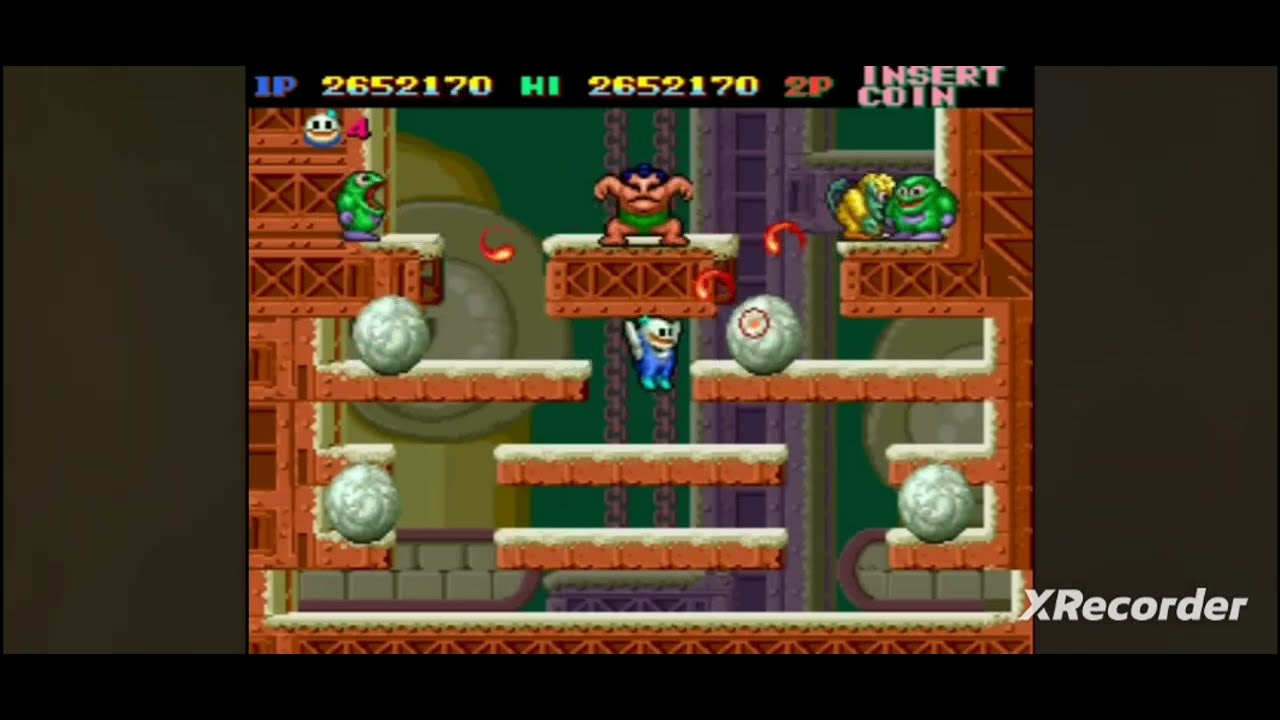 SNOW Bros ARCADE Nick and Tom Perfect gameplay Levels 21 - 30 TOAPLAN ...