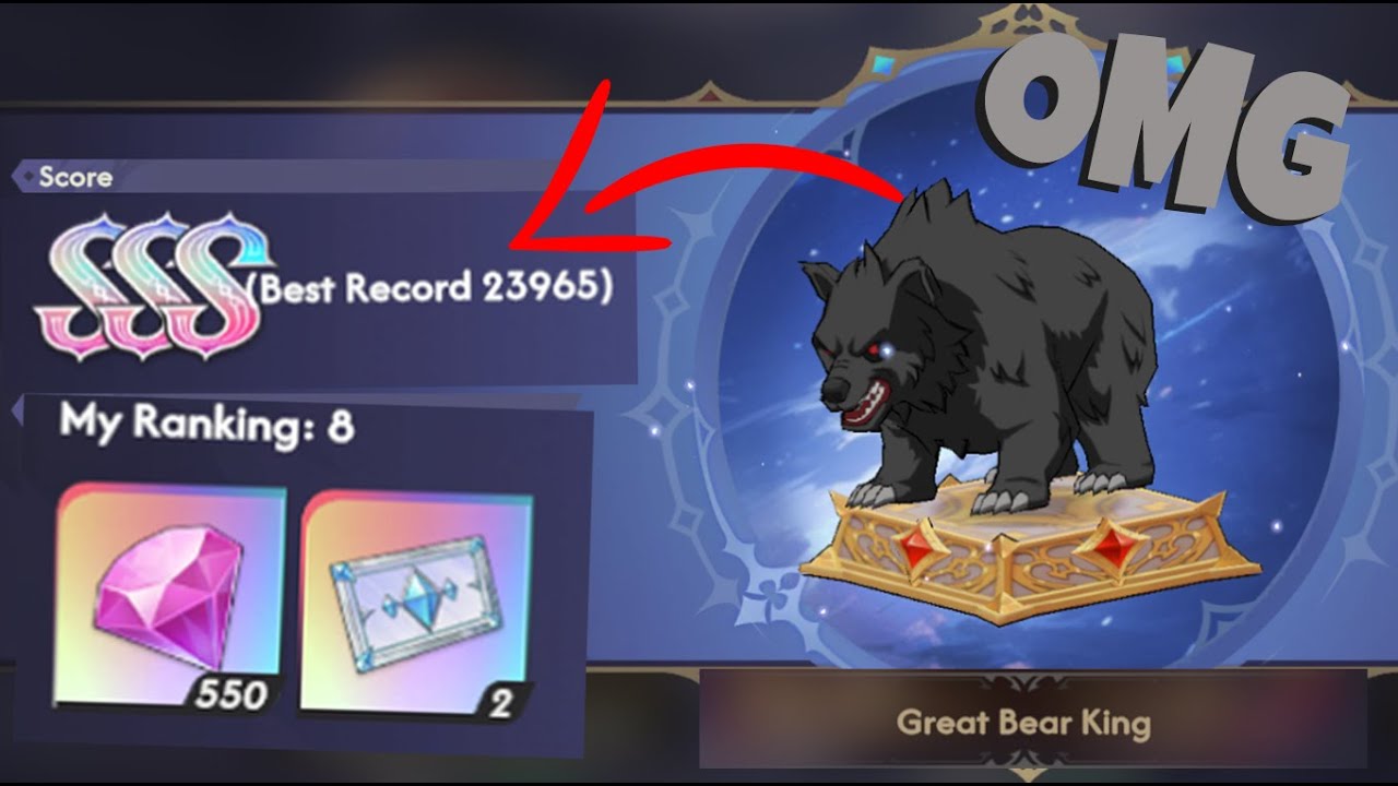 BEST TEAM POUR LE "GREAT BEAR KING" DE L'EVENT MONSTER HUNT ! (LORD OF NAZARICK) - YouTube