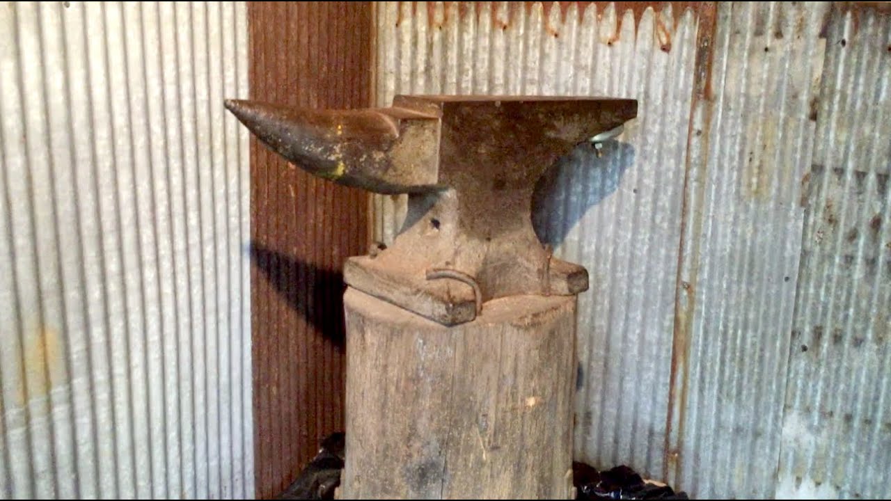 How to Build A Small Blacksmith Shop part 2 - The Anvil - YouTube