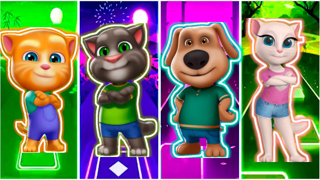 TALKING GINGER - TOM - TALKING BEN - ANGELA HANK | Tiles Hop EDM RUSH ...