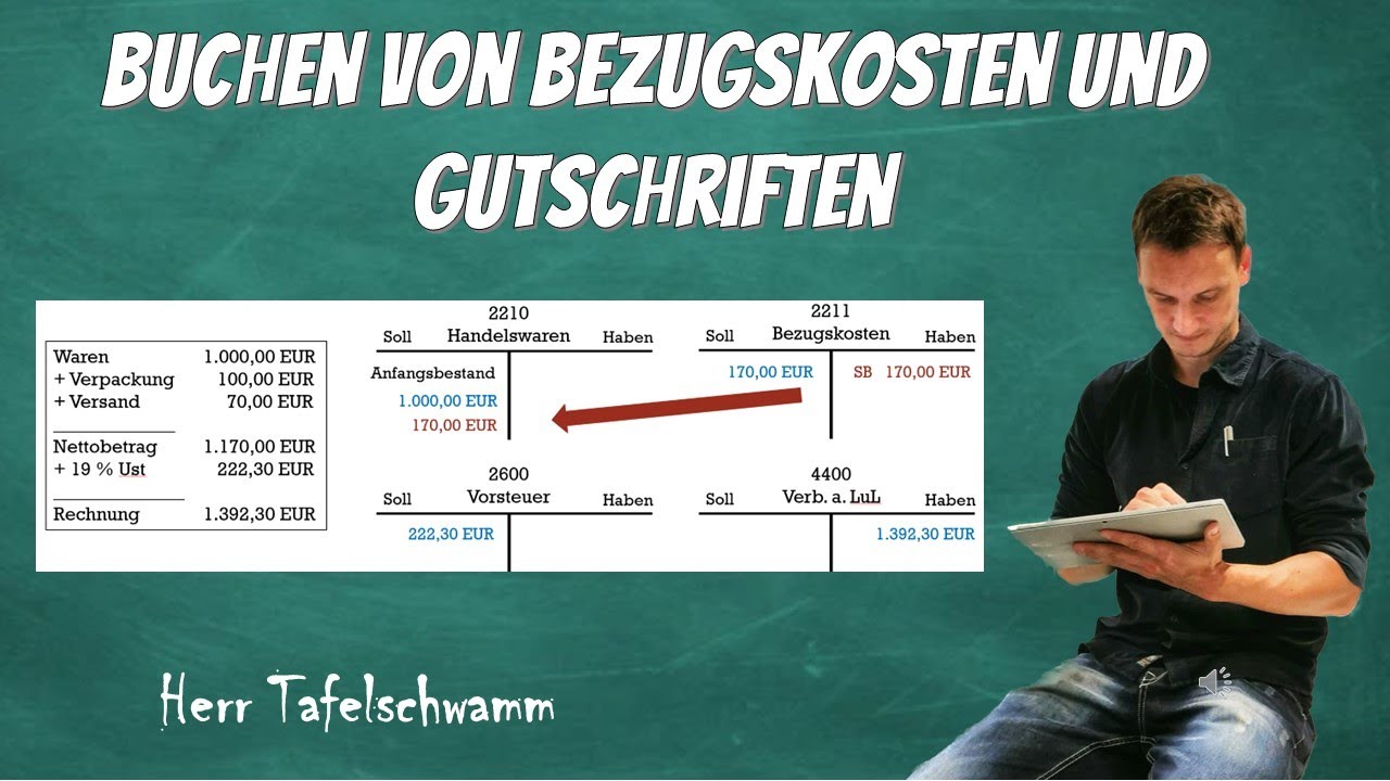 Bezugskosten und Gutschriften auf T-Konten buchen - Super einfach ...