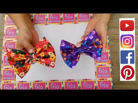 como hacer un moño de tela sencillo ** SUPER FACIL** - YouTube