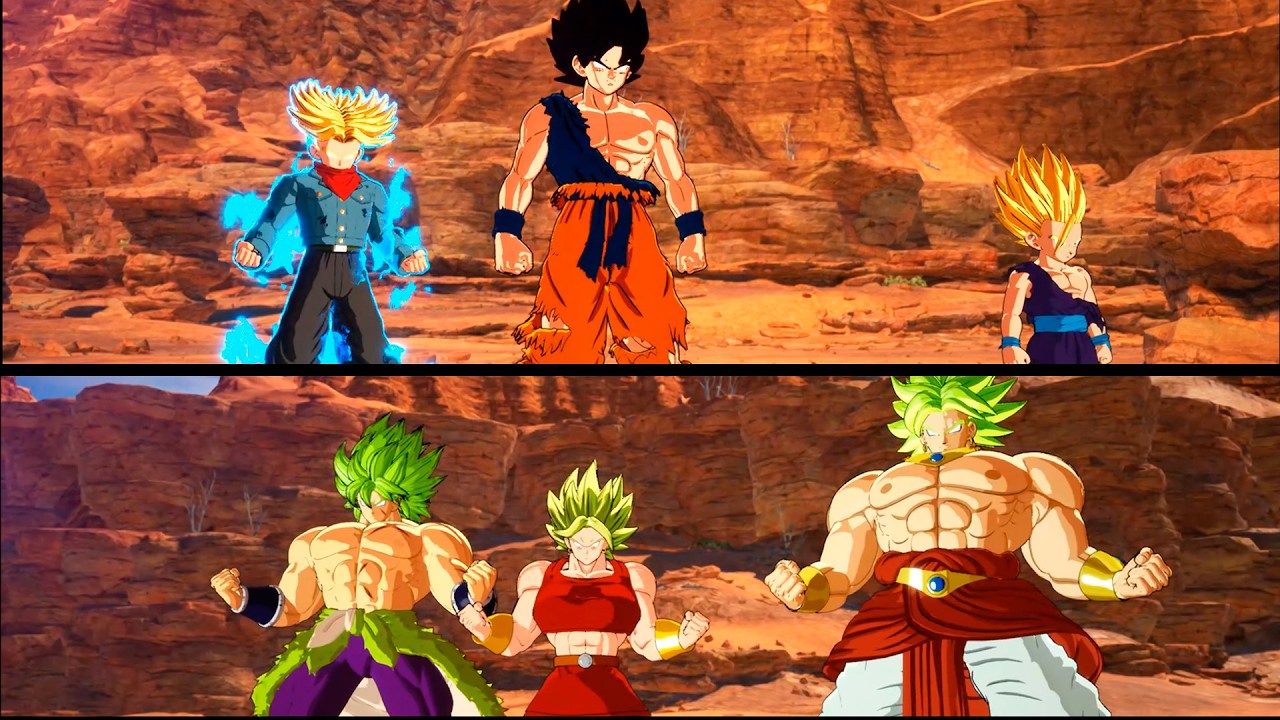 Batalha Saiyajin - Goku, Trunks e Gohan VS Kale, Broly e Broly Z ...