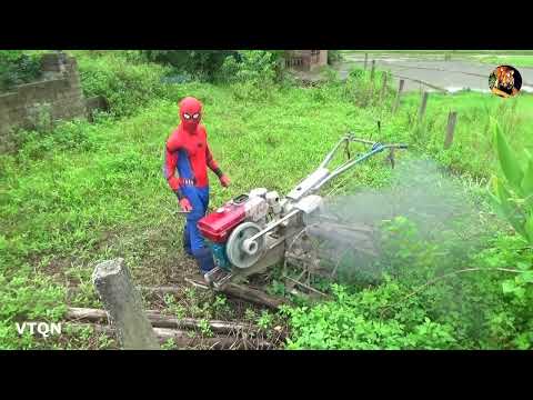 SUPER HERO Spider-Man | The funniest tractor start phases